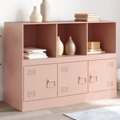 Berkfield Sideboard Pink 99x39x73 cm Steel