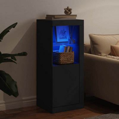 Berkfield Sideboard with LED Lights Black 41x37x100 cm