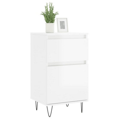 Berkfield Sideboards 2 pcs High Gloss White 40x35x70 cm Engineered Wood