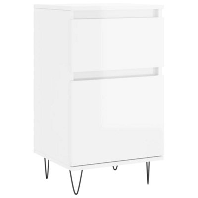 Berkfield Sideboards 2 pcs High Gloss White 40x35x70 cm Engineered Wood