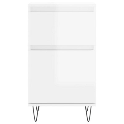 Berkfield Sideboards 2 pcs High Gloss White 40x35x70 cm Engineered Wood