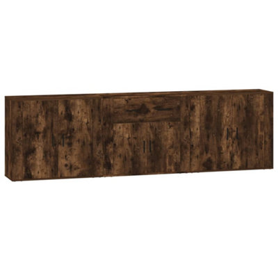 Berkfield Sideboards 3 pcs Smoked Oak Engineered Wood