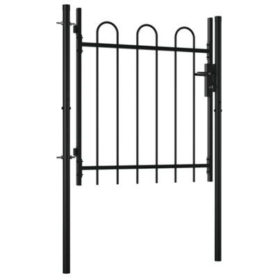 Berkfield Single Door Fence Gate with Hoop Top 100 x 75 cm