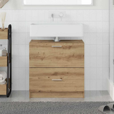 Berkfield Sink Cabinet Artisan Oak 59x37x59 cm Engineered Wood