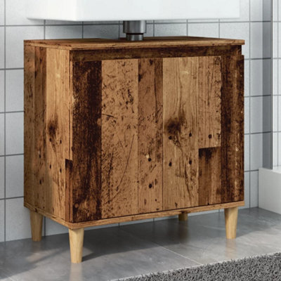 Berkfield Sink Cabinet Old Wood 58x33x60 cm Engineered Wood