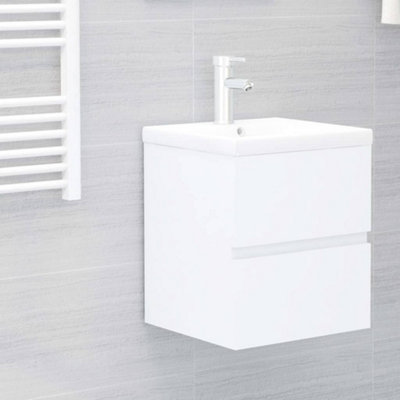 Buy Berkfield Sink Cabinet with Built-in Basin White Engineered Wood at B&Q