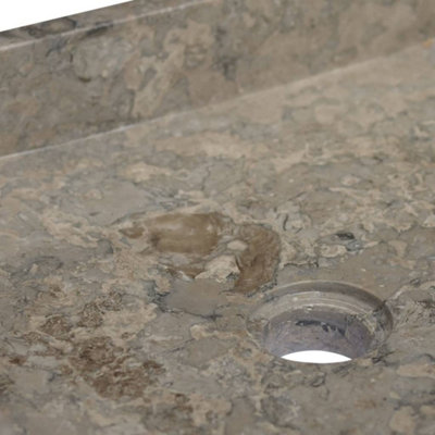 Berkfield Sink Grey 40x40x10 cm Marble