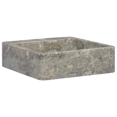 Berkfield Sink Grey 40x40x12 cm Marble