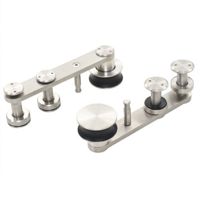 Berkfield Sliding Door Hardware Kit 183 cm Stainless Steel Silver