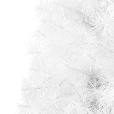 Berkfield Slim Artificial Half Christmas Tree with Stand White 120 cm