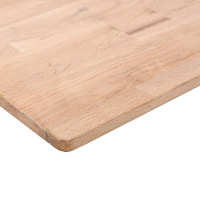 Berkfield Square Table Top 60x60x1.5 cm Untreated Solid Wood Oak