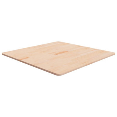 Berkfield Square Table Top 80x80x1.5 cm Untreated Solid Wood Oak