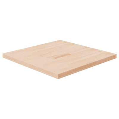 Berkfield Square Table Top 80x80x4 cm Untreated Solid Wood Oak