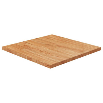 Berkfield Square Table Top Light Brown 60x60x2.5cm Treated Solid Wood Oak