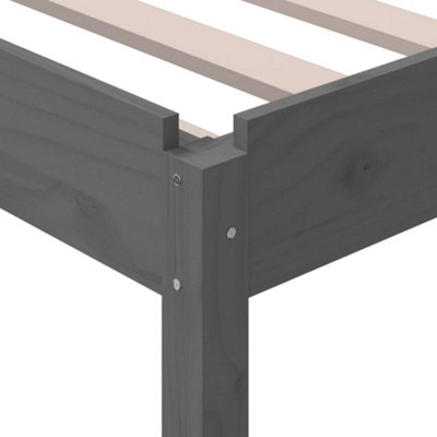 Berkfield Stack Bed Grey 75x190 cm Solid Wood Pine