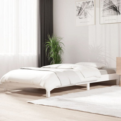 Berkfield Stack Bed White 75x190 cm Solid Wood Pine