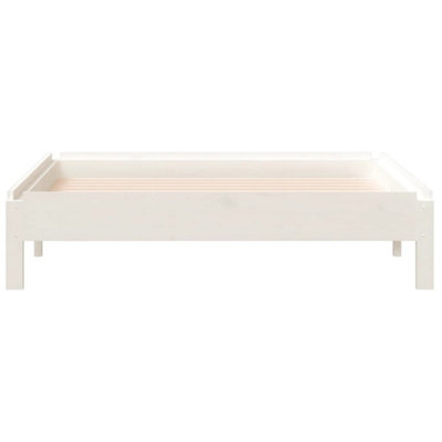 Berkfield Stack Bed White 75x190 cm Solid Wood Pine