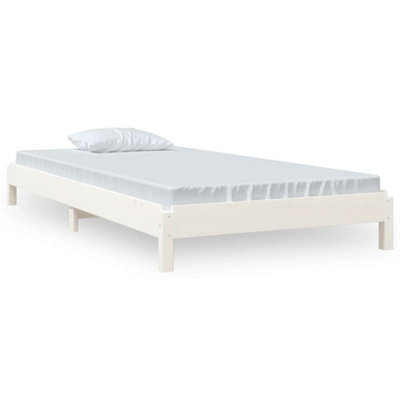 Berkfield Stack Bed White 90x190 cm Solid Wood Pine