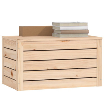Berkfield Storage Box 59.5x36.5x33 cm Solid Wood Pine