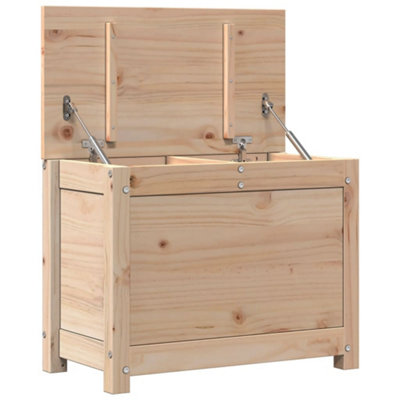 Berkfield Storage Box 60x32x45.5 cm Solid Wood Pine