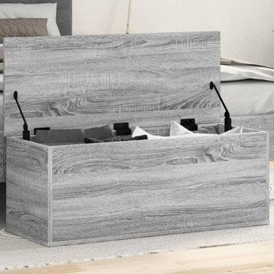 Berkfield Storage Box Grey Sonoma 90x35x35 cm Engineered Wood