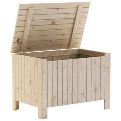 Berkfield Storage Box with Lid RANA 80x49x54 cm Solid Wood Pine