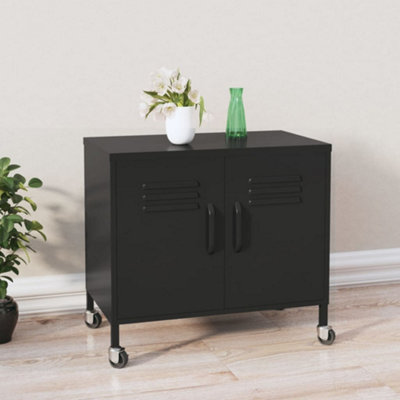 Berkfield Storage Cabinet Black 60x35x56 cm Steel | DIY at B&Q