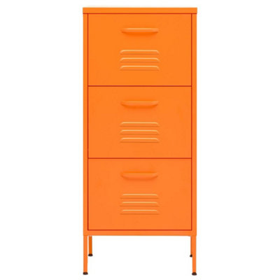 Berkfield Storage Cabinet Orange 42.5x35x101.5 cm Steel