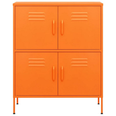 Berkfield Storage Cabinet Orange 80x35x101.5 cm Steel
