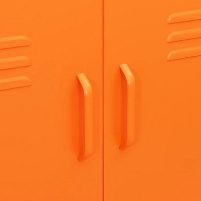 Berkfield Storage Cabinet Orange 80x35x101.5 cm Steel