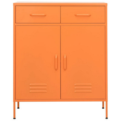 Berkfield Storage Cabinet Orange 80x35x101.5 cm Steel