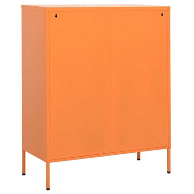 Berkfield Storage Cabinet Orange 80x35x101.5 cm Steel