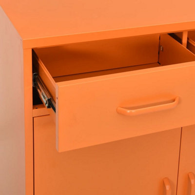 Berkfield Storage Cabinet Orange 80x35x101.5 cm Steel