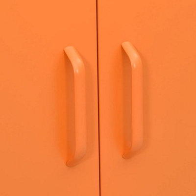 Berkfield Storage Cabinet Orange 80x35x101.5 cm Steel