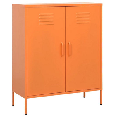 Berkfield Storage Cabinet Orange 80x35x101.5 cm Steel
