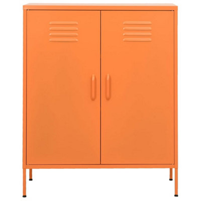 Berkfield Storage Cabinet Orange 80x35x101.5 cm Steel