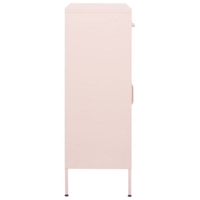 Berkfield Storage Cabinet Pink 80x35x101.5 cm Steel