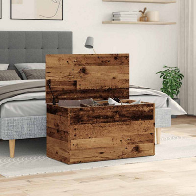 Berkfield Storage Chest Old Wood 84x42x46 cm Engineered Wood