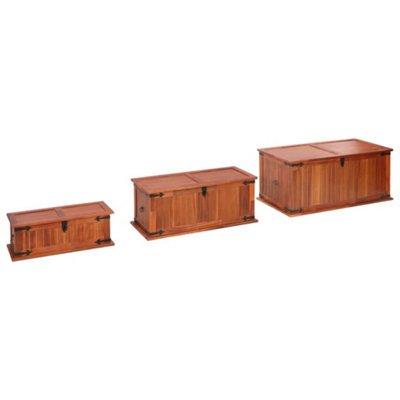 Berkfield Storage Chests 3 pcs Solid Acacia Wood