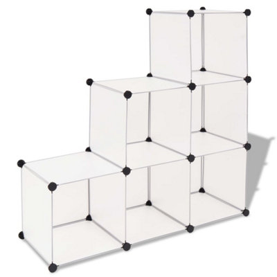 Berkfield Storage Cube Organiser with 6 Compartments White | DIY at B&Q