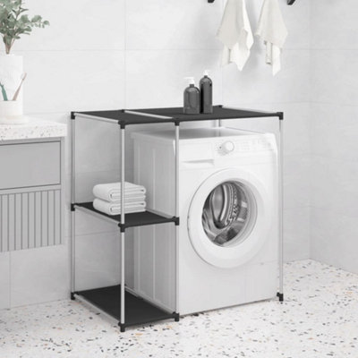 Berkfield Storage Rack over Washing Machine Black 87x55x90.5 cm Iron