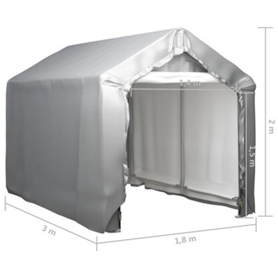 Berkfield Storage Tent 180x300 cm Steel Grey