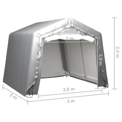 Berkfield Storage Tent 300x300 cm Steel Grey