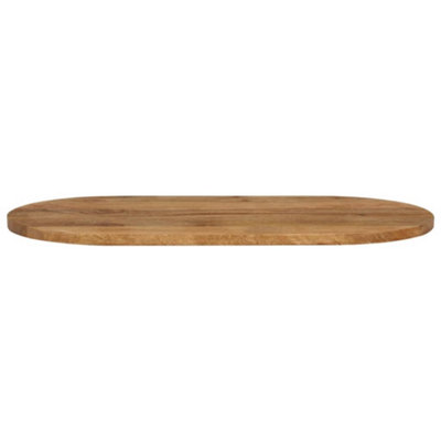 Berkfield Table Top 100x40x2.5 cm Oval Solid Wood Mango