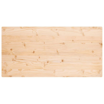 Berkfield Table Top 100x60x2.5 cm Solid Wood Pine Rectangular