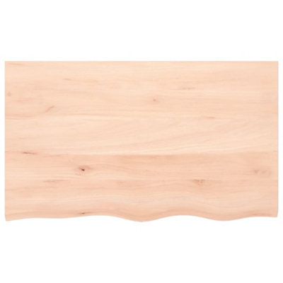 Berkfield Table Top 100x60x2 cm Untreated Solid Wood Oak