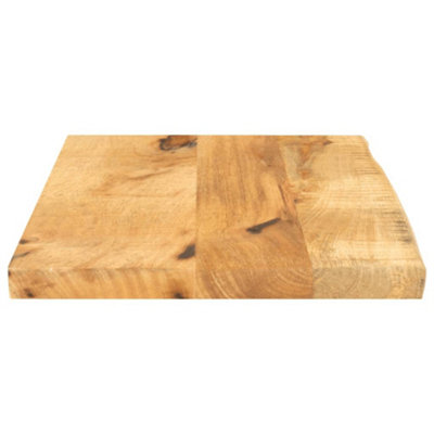 Berkfield Table Top 40x30x3.8 cm Live Edge Solid Wood Rough Mango
