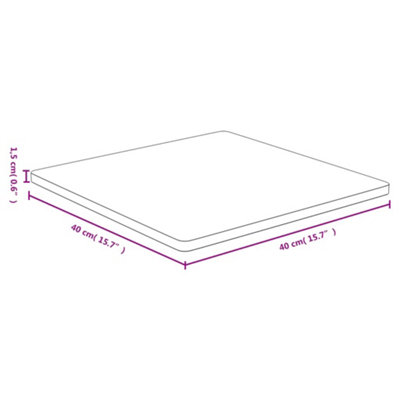 Berkfield Table Top 40x40x1.5 cm Bamboo