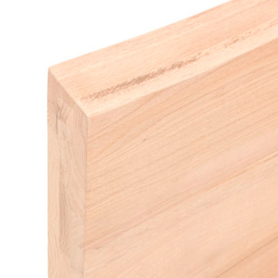 Berkfield Table Top 60x60x(2-6) cm Untreated Solid Wood Oak