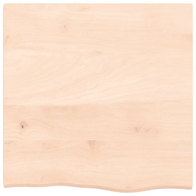 Berkfield Table Top 60x60x2 cm Untreated Solid Wood Oak